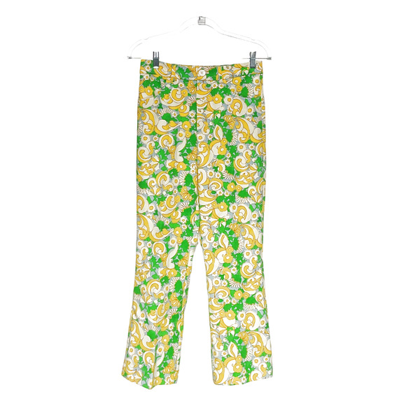 Zara | Pants | Zara Yellow Cropped Floral Pants | Poshmark